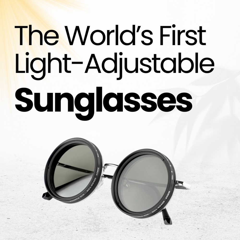 Light Adjustable Tint Control Lenses and ND Filter Sunglasses